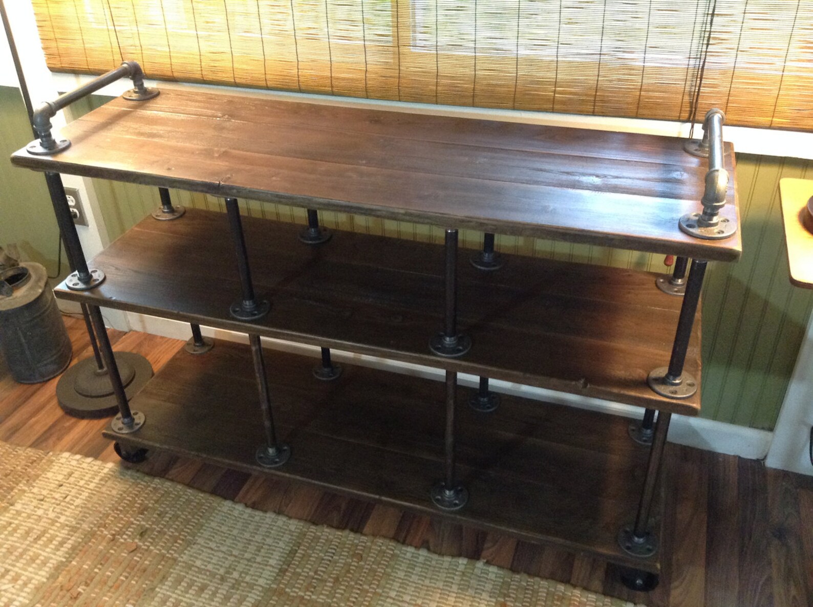 Industrial TV Stand, Iron and Wood, for 40" to 46" Tvs - Etsy