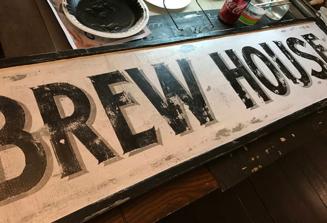 Brew House Sign Hand Painted | Etsy