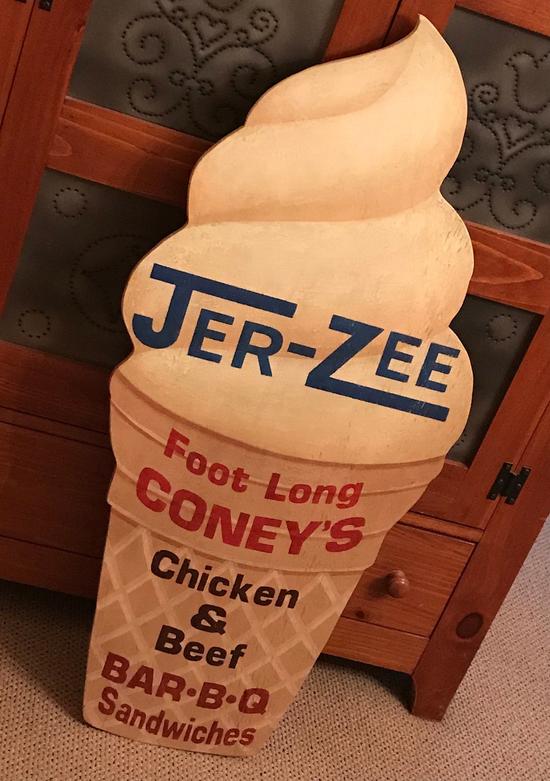 Jer-zee Dairy Bar Sign, Vintage Hand-painted - Etsy