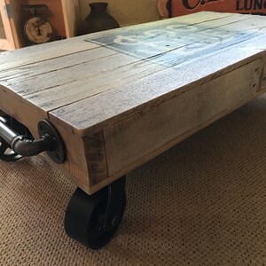 Industrial Railroad Coffee Table Cart, SOO Line RR - Etsy
