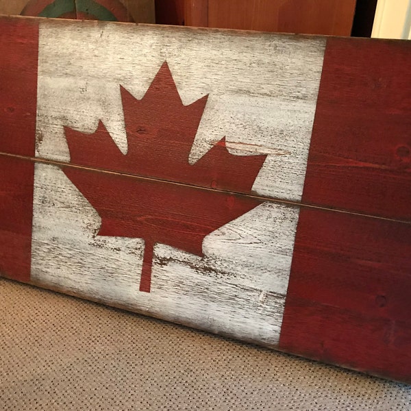 Canadian Rustic Flag - Etsy