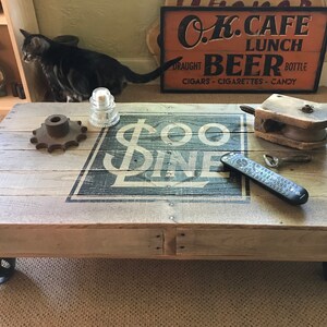 Industrial Railroad Coffee Table Cart, SOO Line RR - Etsy
