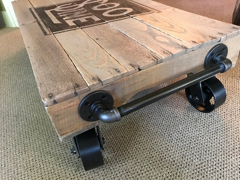 Industrial Railroad Coffee Table Cart SOO Line RR - Etsy