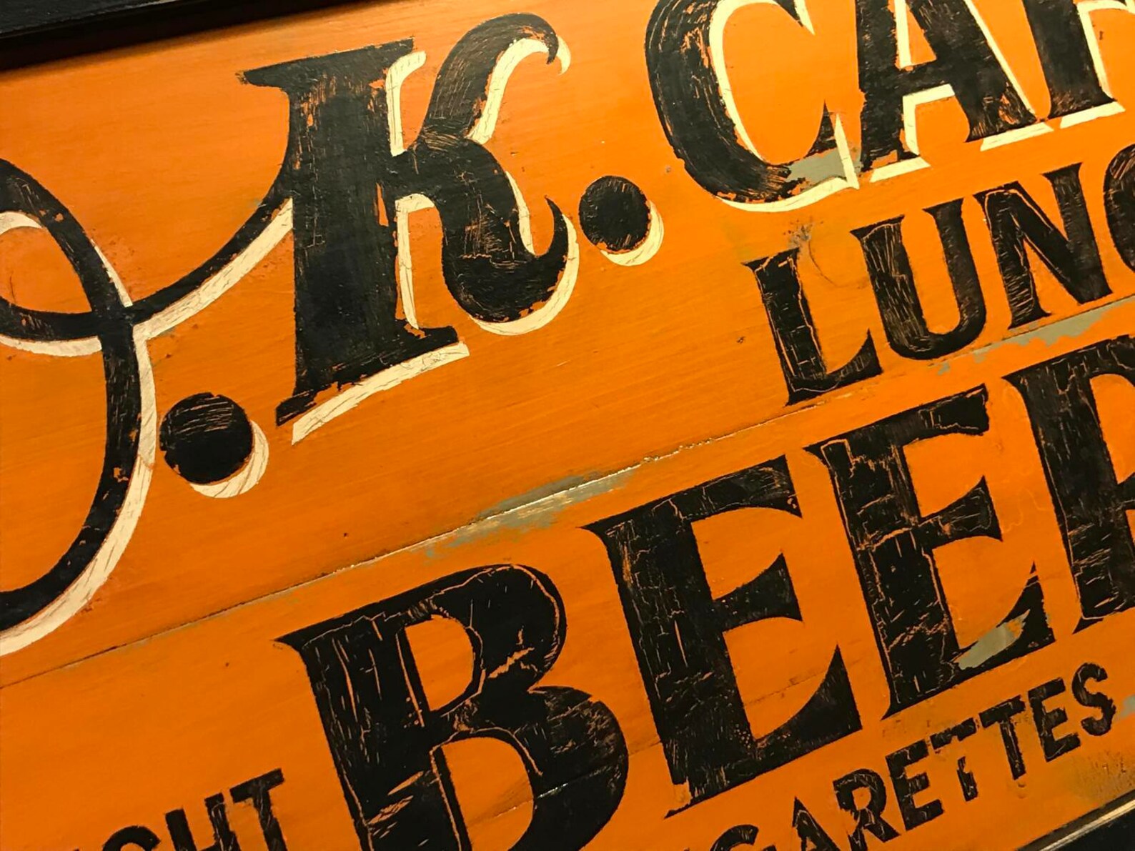 Retro OK Cafe Sign Hand Painted | Etsy