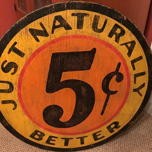 Vintage 5-cent Sign - Etsy