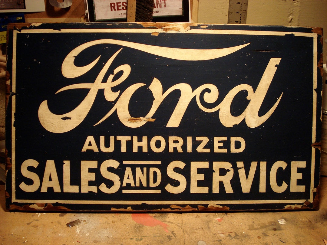 Auto Service Sign, Vintage, Hand-painted Sign - Etsy