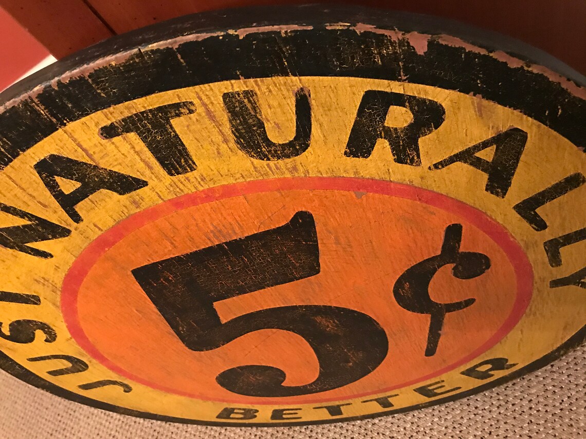 Vintage 5-cent Sign - Etsy