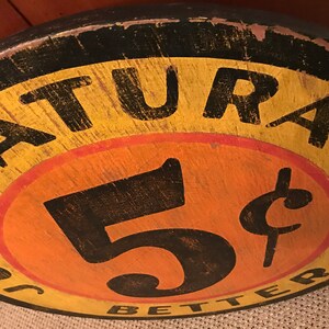 Vintage 5-cent Sign - Etsy