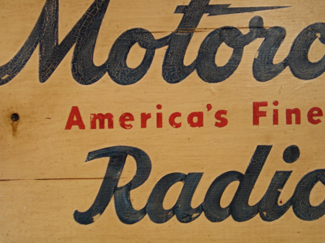 Vintage Radio Sign Hand-painted | Etsy