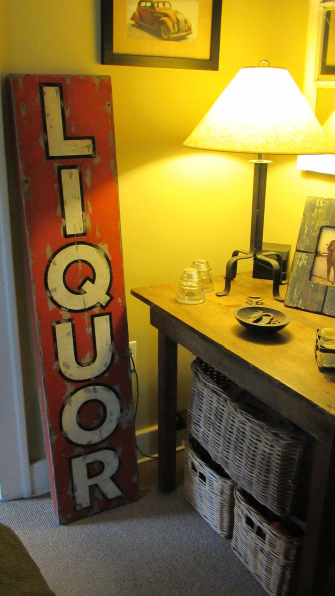 Liquor Sign, Vintage Hand-painted - Etsy