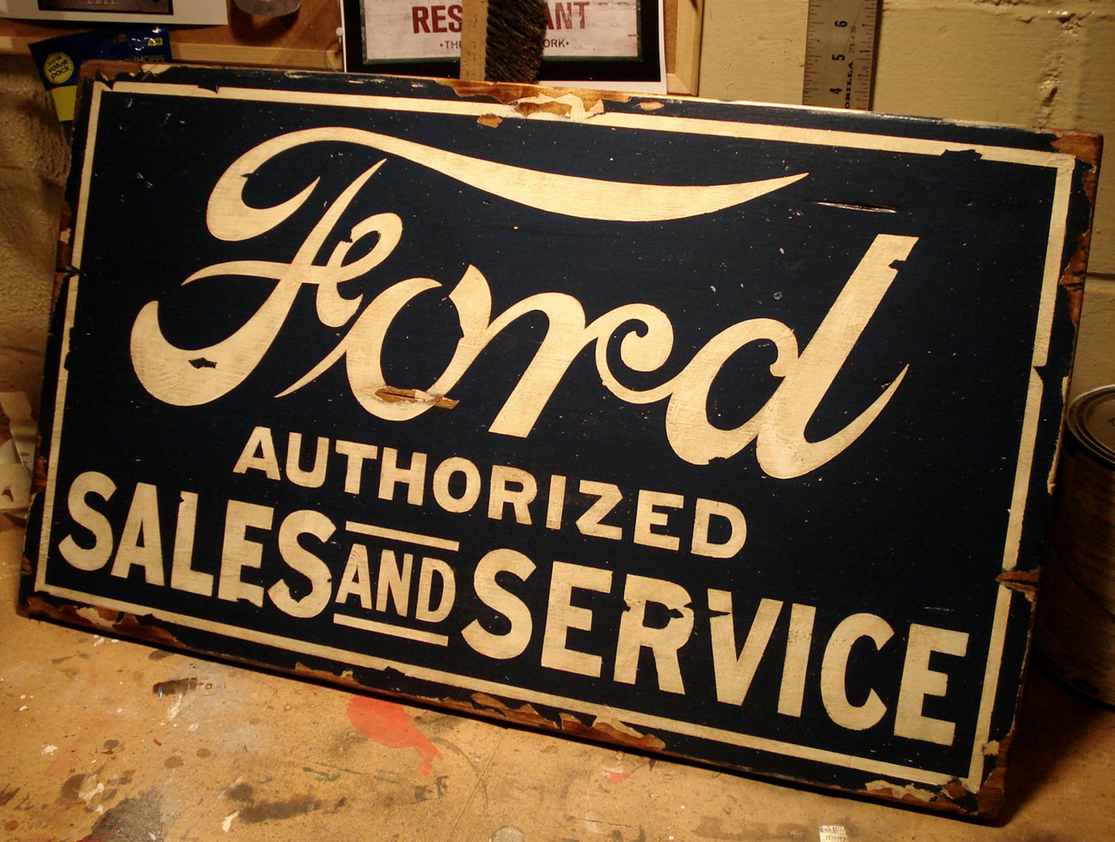 Auto Service Sign Vintage Hand-painted Sign | Etsy