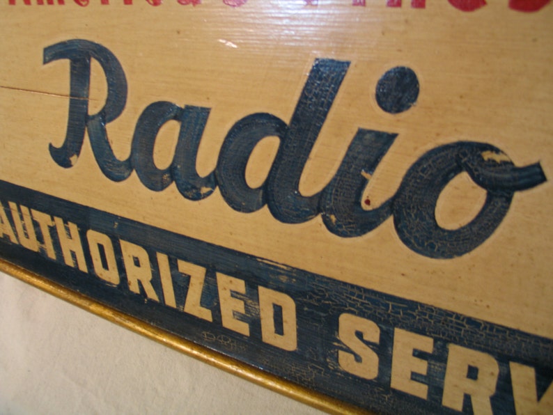 Vintage Radio Sign Hand-painted | Etsy