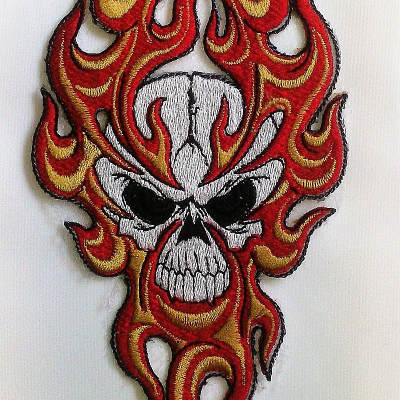 Embroidered Skull Patch - Etsy