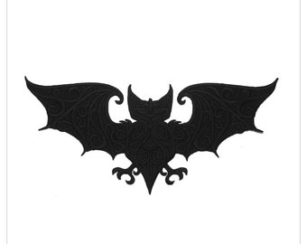 Embroidered Purple Bat Patch - Etsy