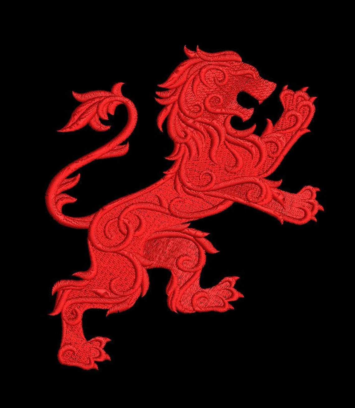 Heraldry Inspired Embroidered XL Lion Motif/applique - Etsy UK