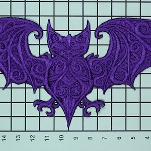 Embroidered Bat Motif / Patch / Badge / Applique - Lots of Colour ...