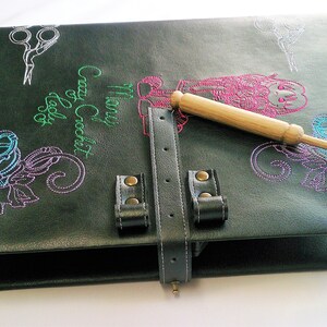 Crochet Pattern Folder / Binder With Personalised Embroidered Faux ...