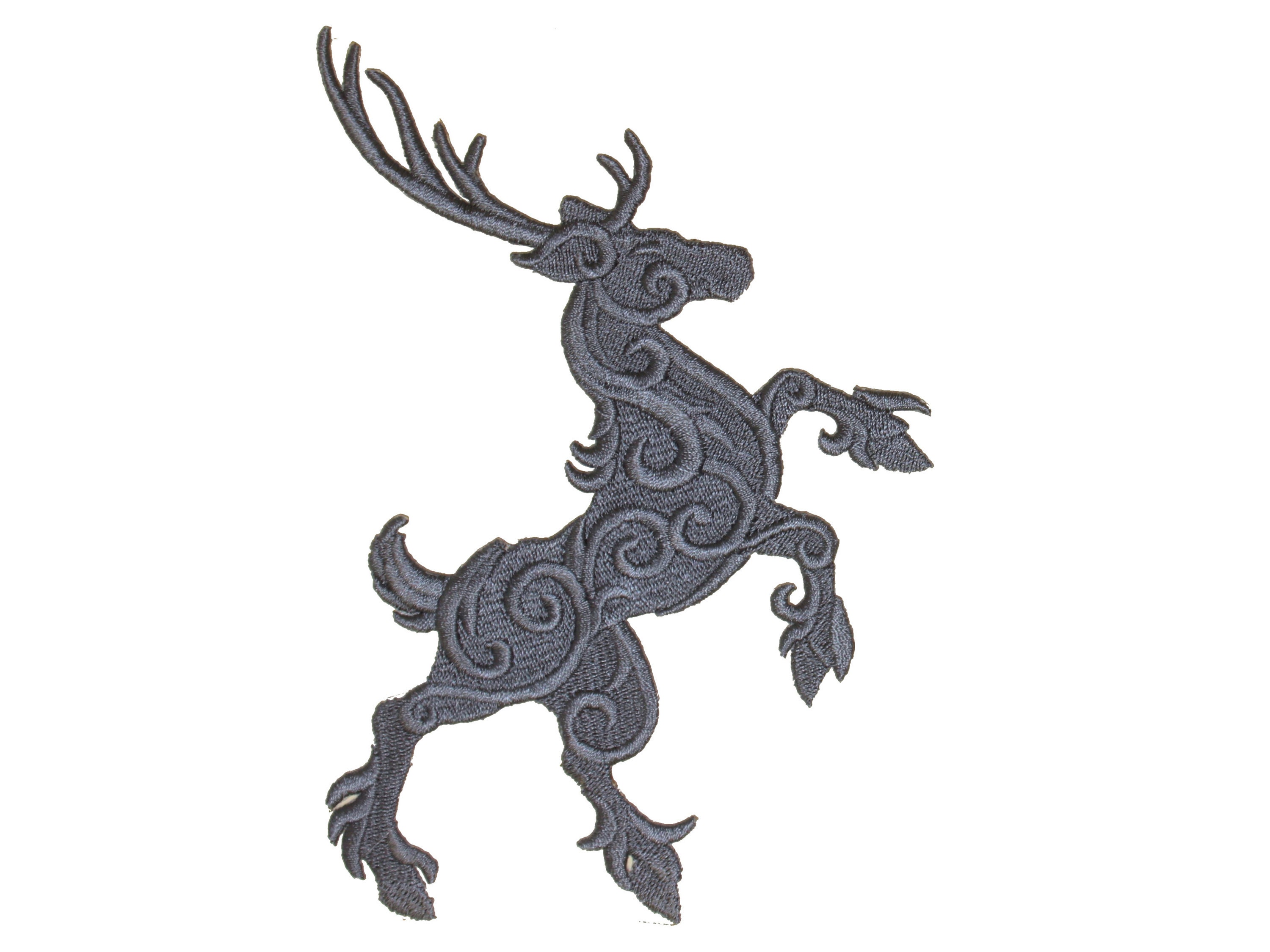 Stag Heraldry Inspired Embroidered Motif/applique/patch - Etsy