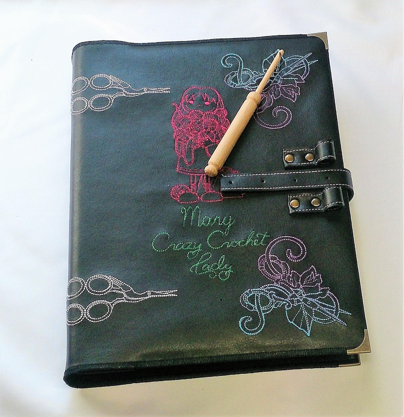 Crochet Pattern Folder / Binder With Personalised Embroidered - Etsy
