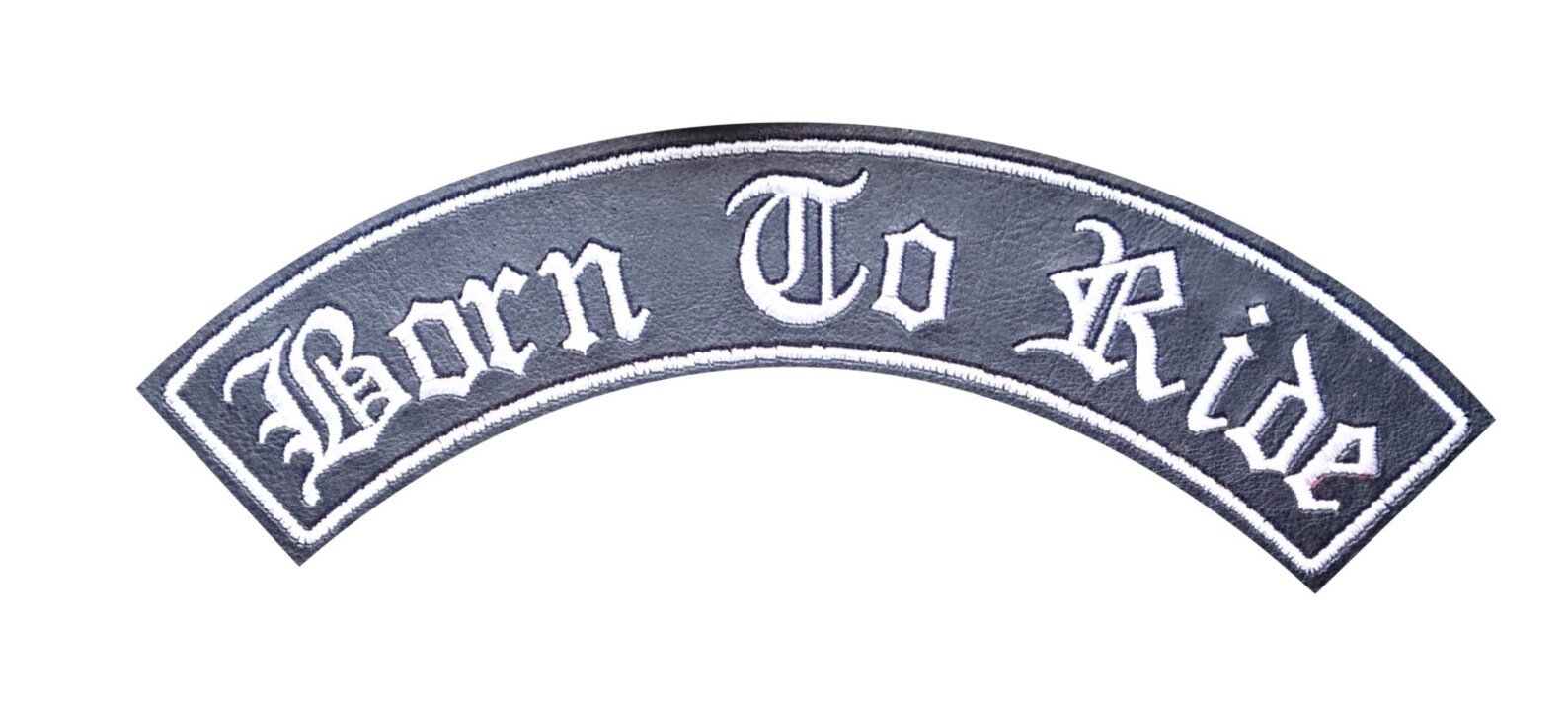 Faux Leather Top Rocker Custom Personalised Biker Embroidered Patch ...