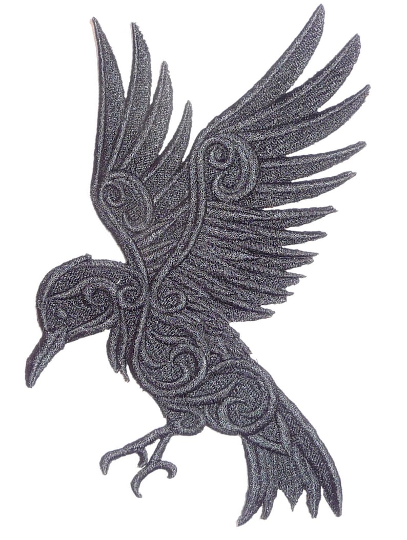Embroidered Gothic Raven Motif / Patch / Badge / Applique - Etsy