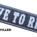 Faux Leather Bottom Rocker Custom Personalised Biker Embroidered Patch ...