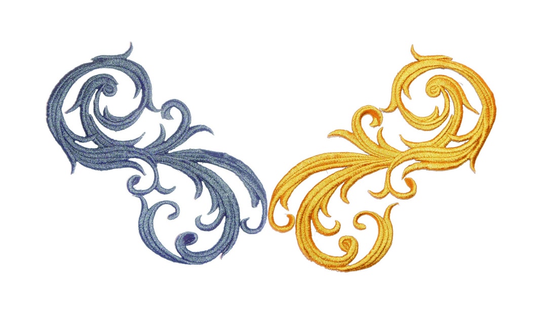 Embroidered Swirls & Flourishes Gothic / Baroque / Art Nouveau Motifs ...