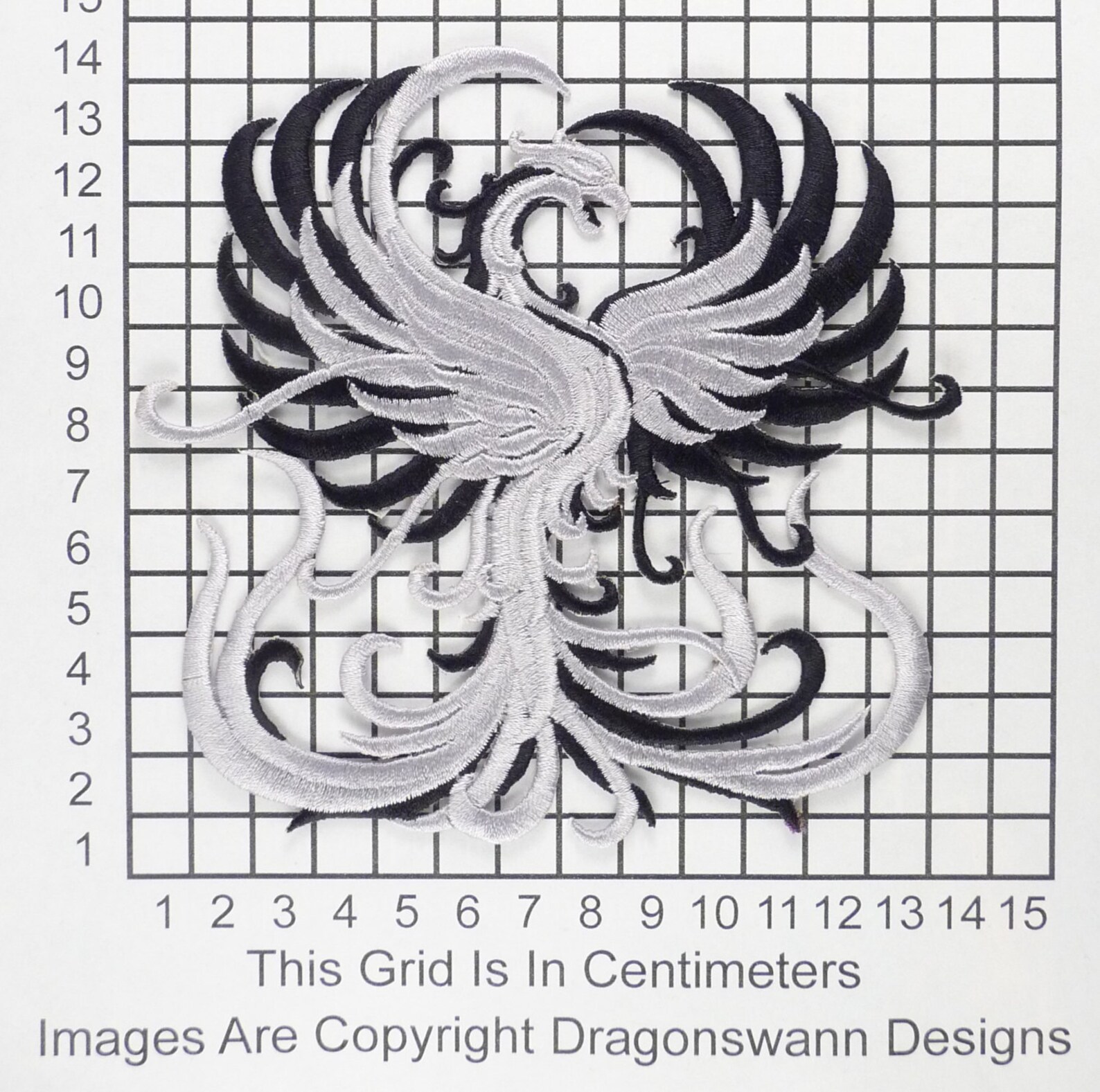 Embroidered Rising Phoenix 2 Colour Motif / Patch / Badge / | Etsy