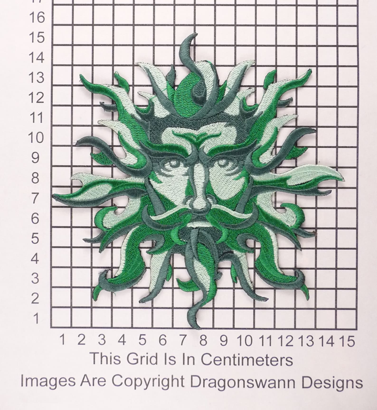 Embroidered Green Man/sun God Motif/applique/patch - Pagan Wiccan Goth ...