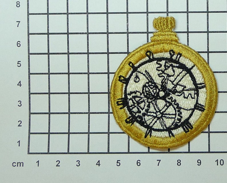 Embroidered Pocket Watch And/or Watch Chain Motif / Patch / Badge ...