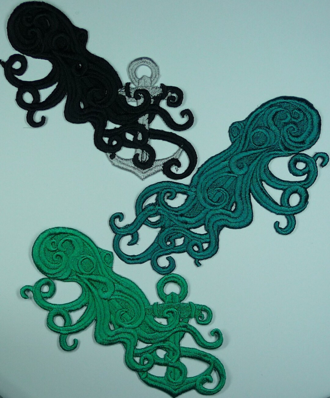 Embroidered Squid Motif / Patch / Badge / Applique - 3 Styles - Lots of ...
