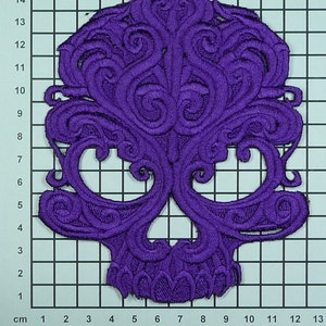Embroidered Skull Motif / Patch / Badge / Applique - Lots of Colour ...