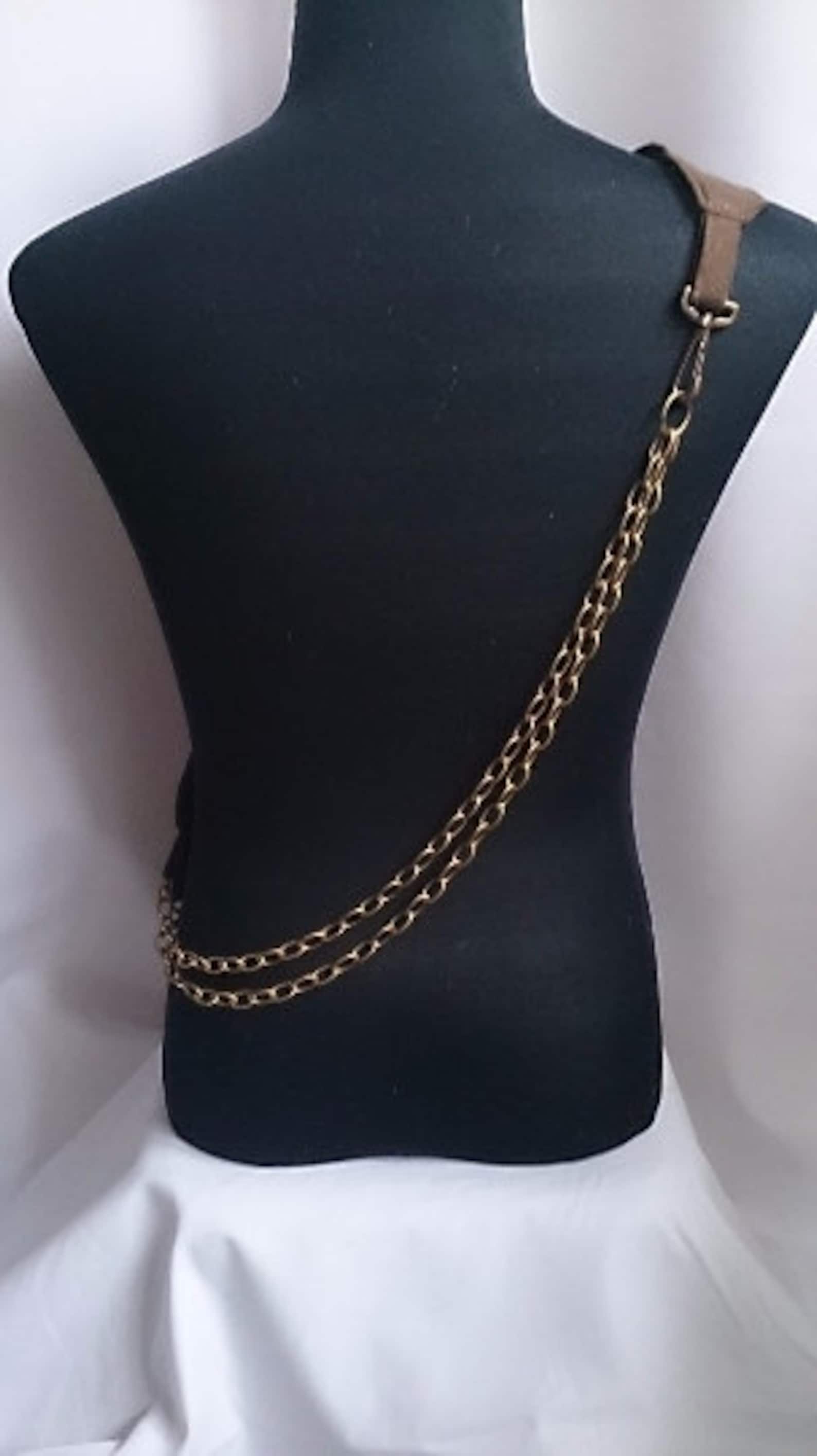 4 Pouch Bandolier / Belt Faux Leather With Metal Fittings - Etsy