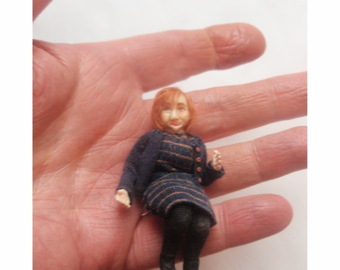 1 24 Scale Woman Poseable Ooak Doll House Miniature Doll Etsy