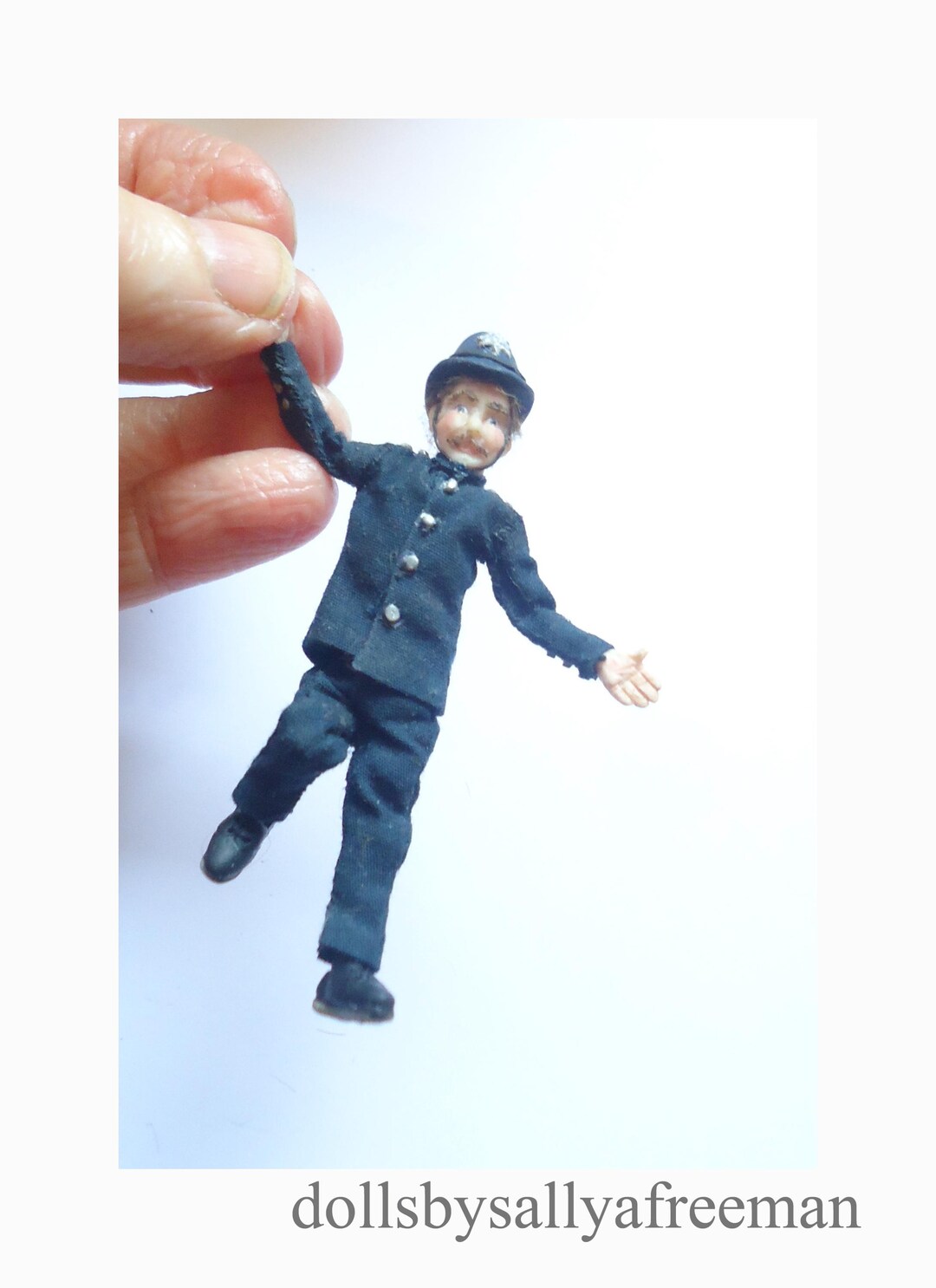 1:24 Policeman a Handmade Poseable Ooak Doll House Miniature Doll - Etsy