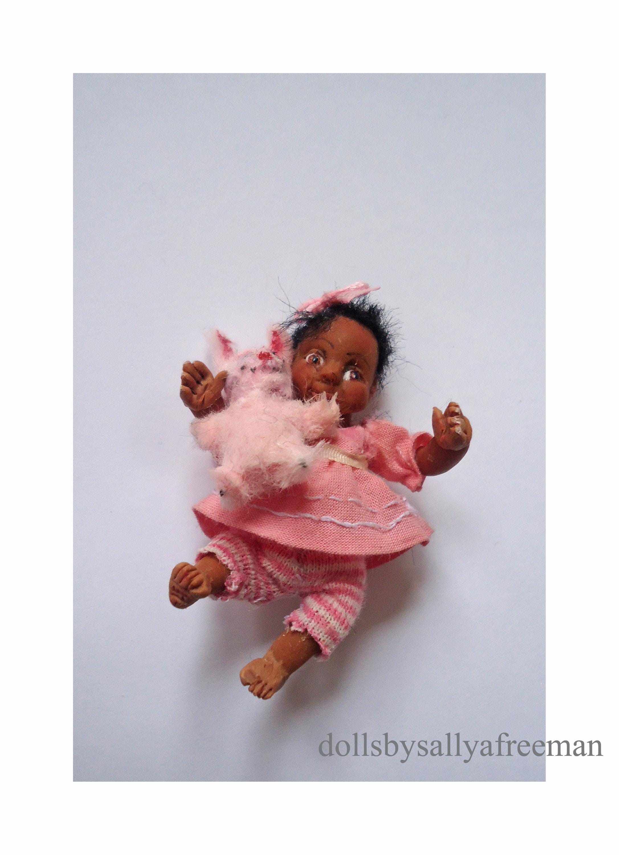 12th Scale Baby Girl Poseable Ooak Doll House Miniature Doll - Etsy