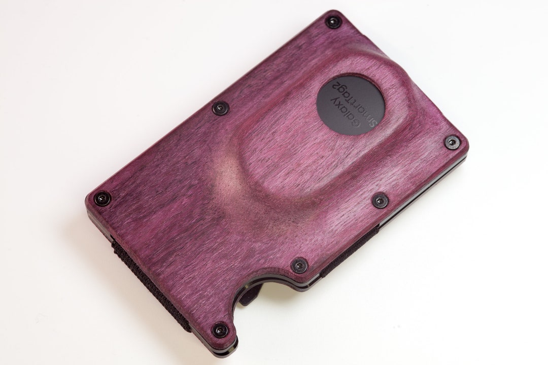 Slim Samsung Smarttag2 Card Wallet Purpleheart Wood - Etsy