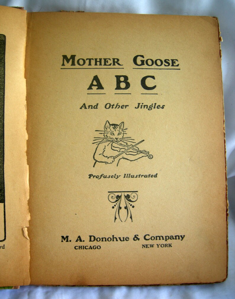 Mother Goose ABC Series Number 120 M A Mcdonohue Vintage 1920-1930 - Etsy