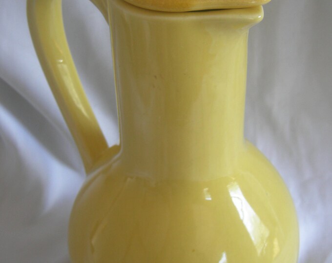 Mccoy Sunny Yellow Pitcher With Lid Signed Mccoy Vintage - Etsy