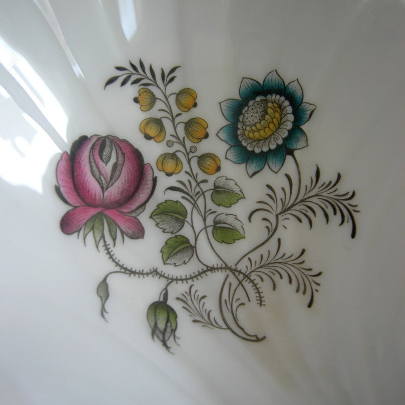 Shell Shaped Fine Bone China Trinket Dish With Floral Motif - Etsy