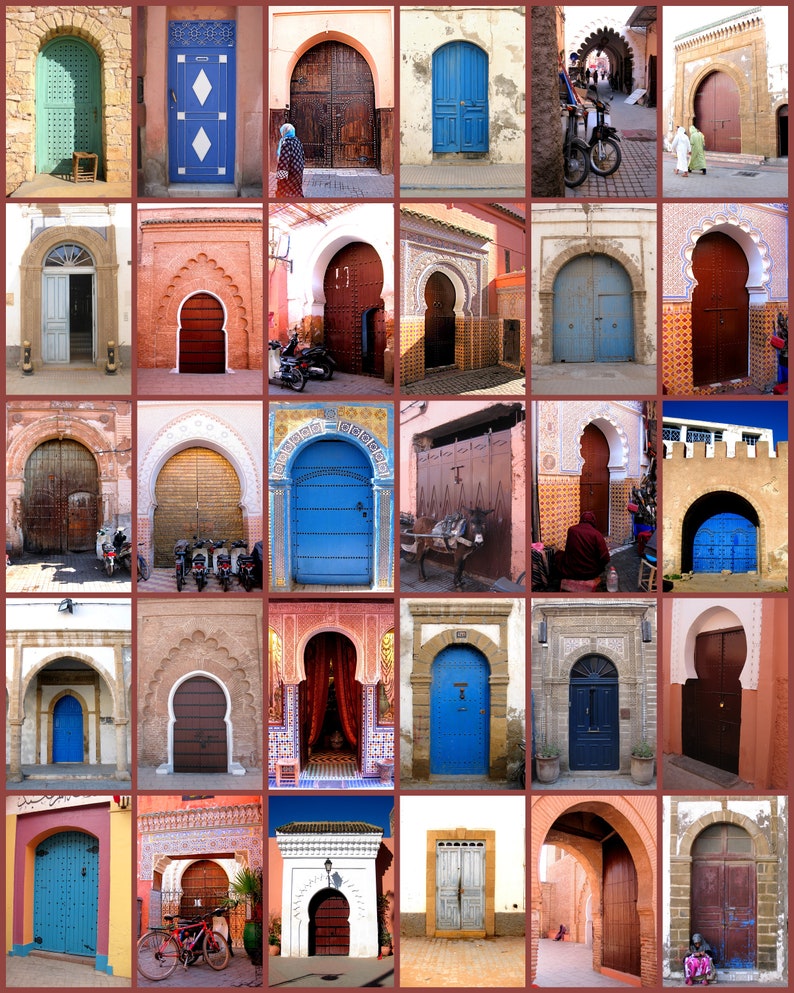 Moroccan Decor Moroccan Doors Photo Collage On Print Or Etsy