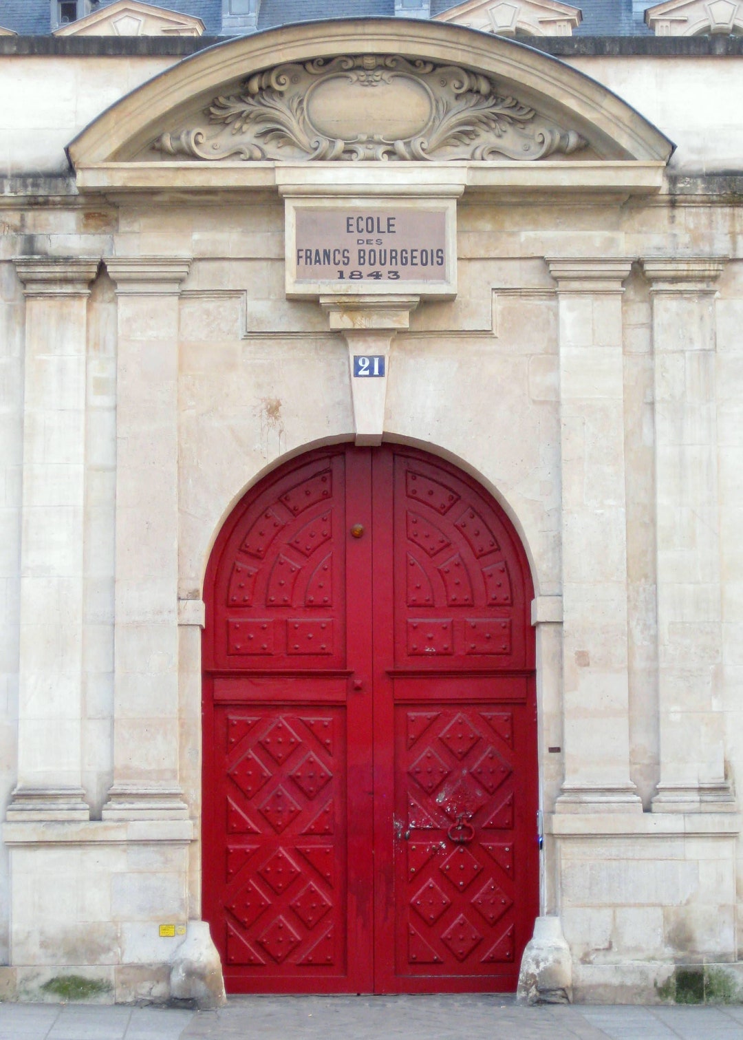 Paris Photography, Red Door, Paris Wall Art, Red Paris Door Photo, Red ...