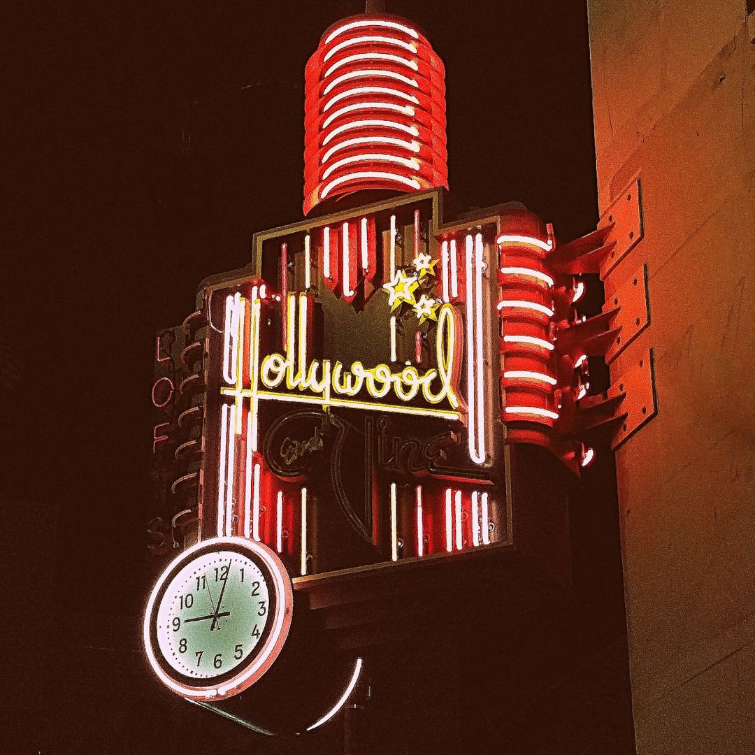 Hollywood Neon Sign. Hollywood Photography, Los Angeles. Photograph ...