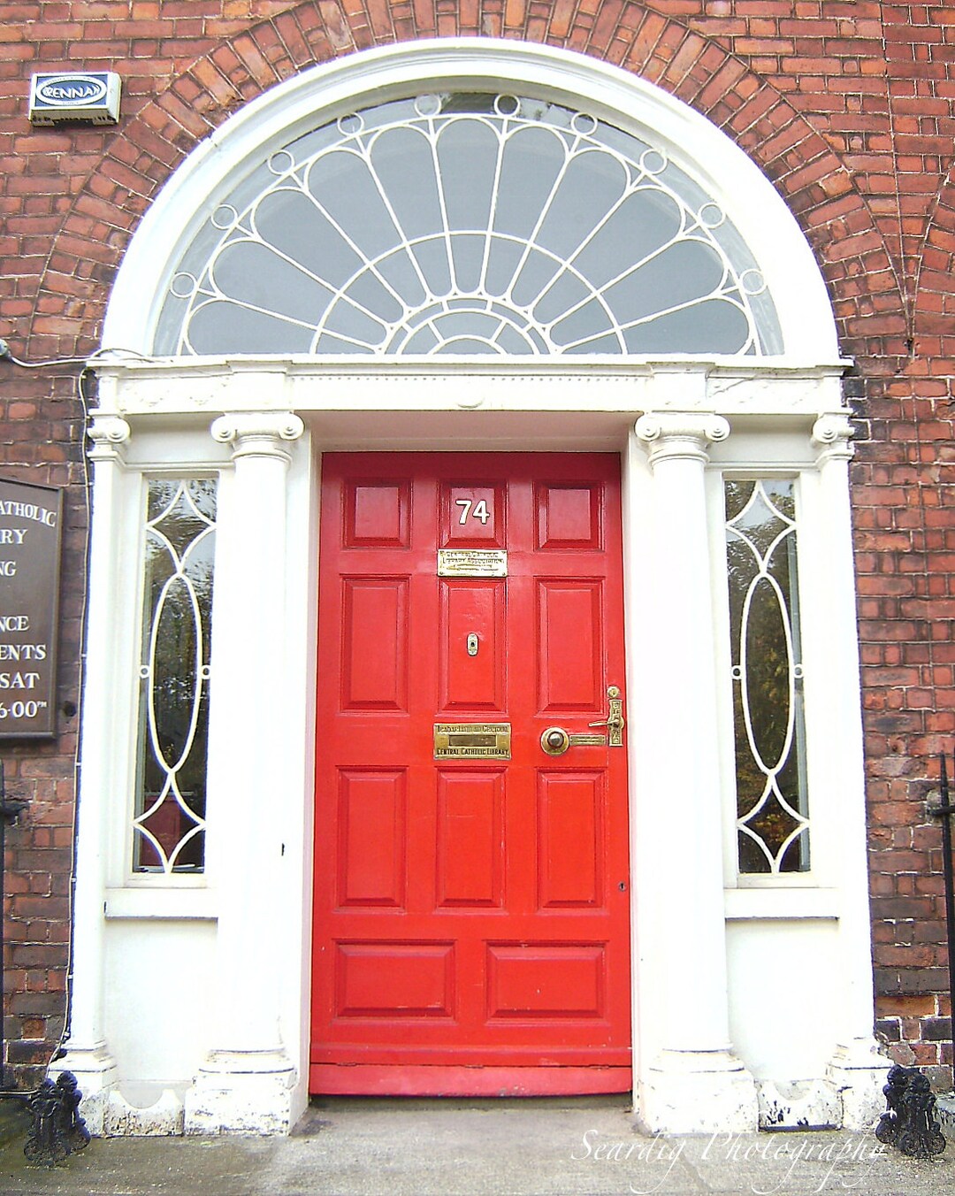 Dublin Door Photo. Irish Red Door. Dublin, Ireland. Merrion Square ...