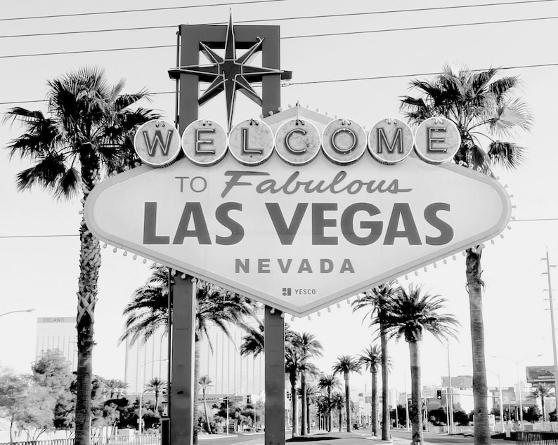 Welcome to Las Vegas Sign Photo Print Las Vegas Sign Las - Etsy