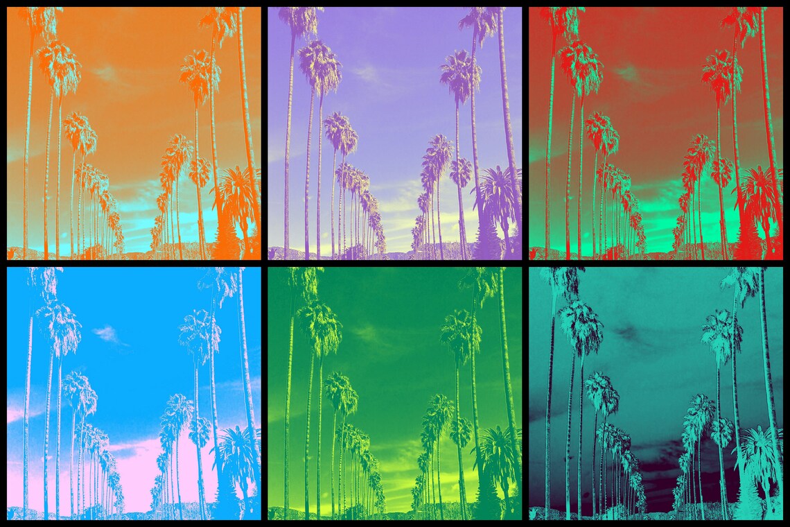 Pop Art Palm Tree Photo Print Palm Tree Collage Pop Art - Etsy