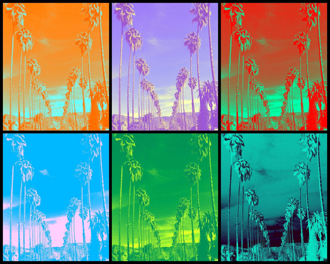 Pop Art Palm Tree Photo Print Palm Tree Collage Pop Art - Etsy