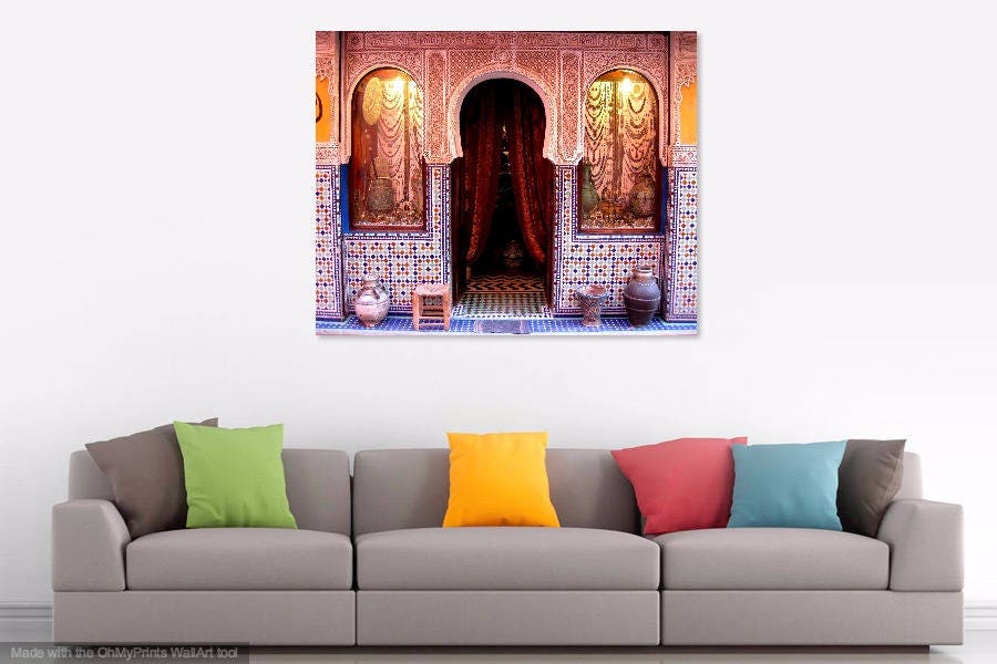 Moroccan Decor. Marrakesh, Morocco Door Photo Print. Colorful Tiles ...