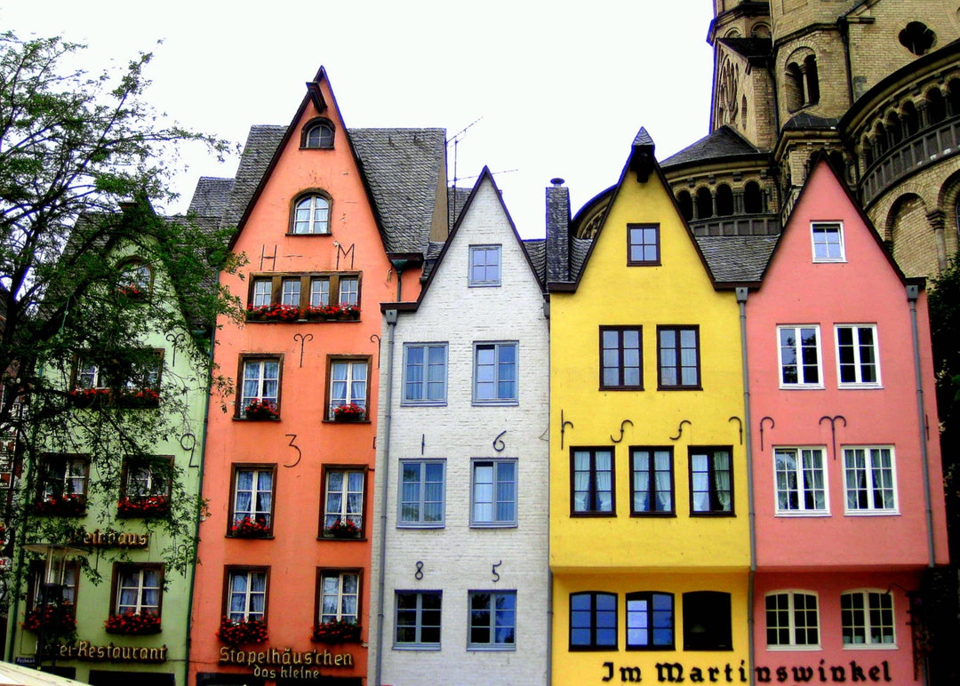 Cologne, Germany Colorful Buildings Photo Print, Fairy Tale Houses ...