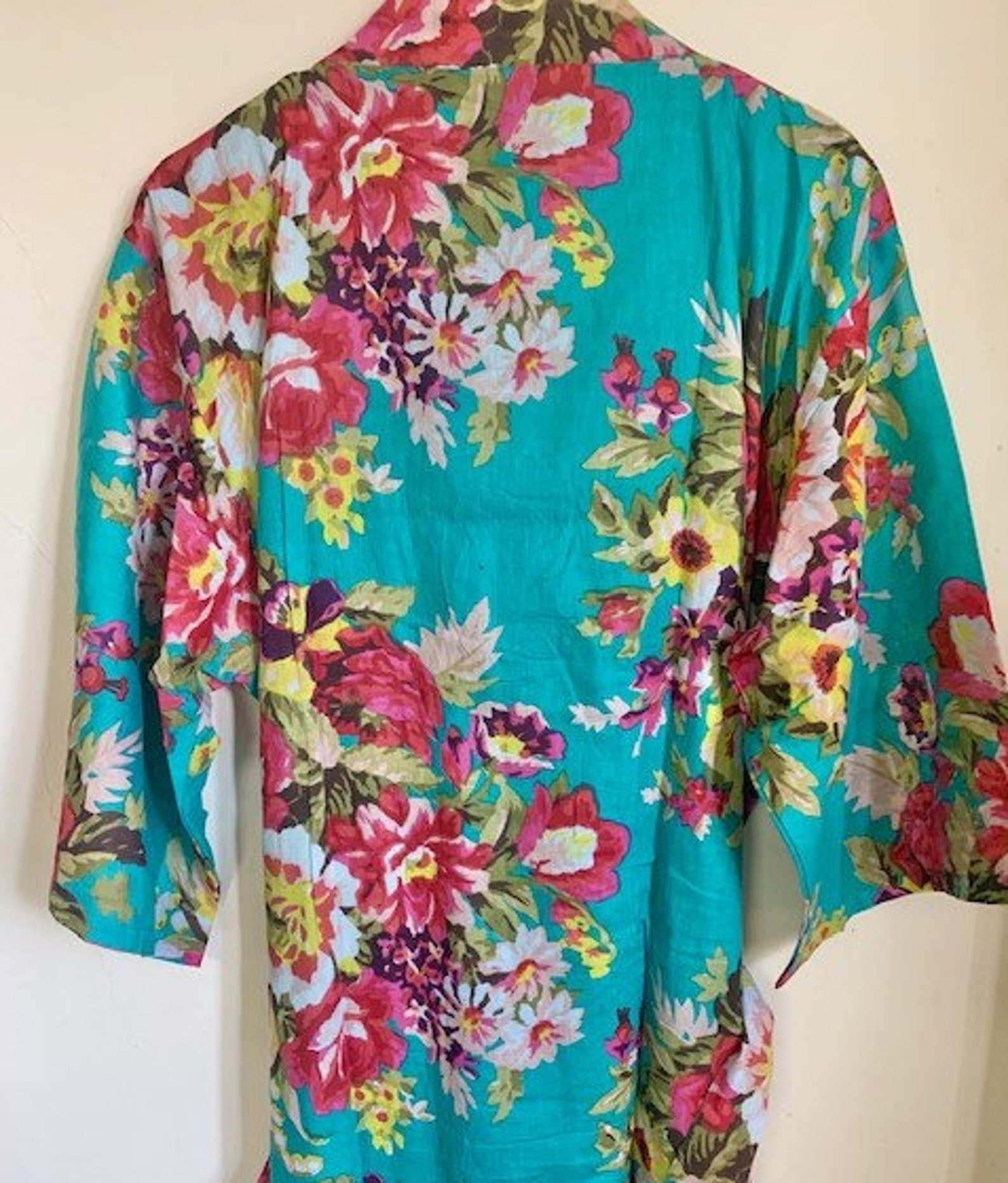 Code:a-13 Teal Bridesmaid Robes Teal Robes Teal Floral | Etsy